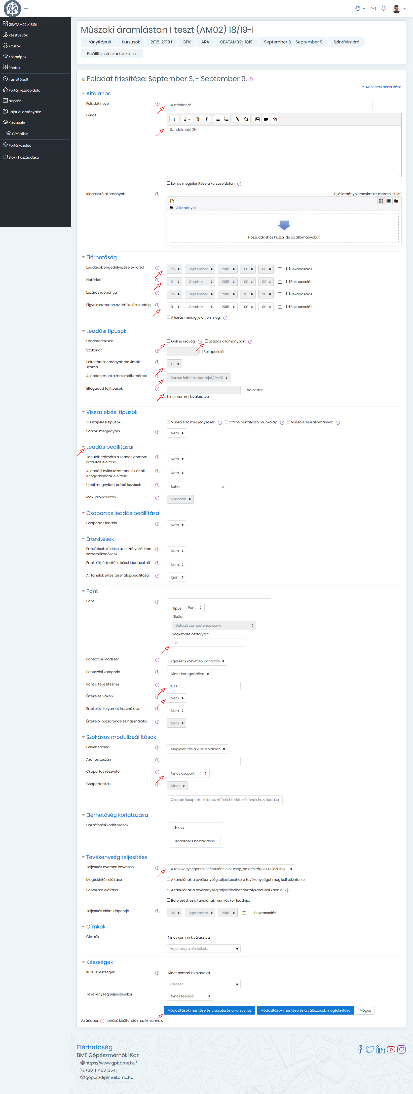 Moodle tutorial beta | BME Gépészmérnöki Kar
